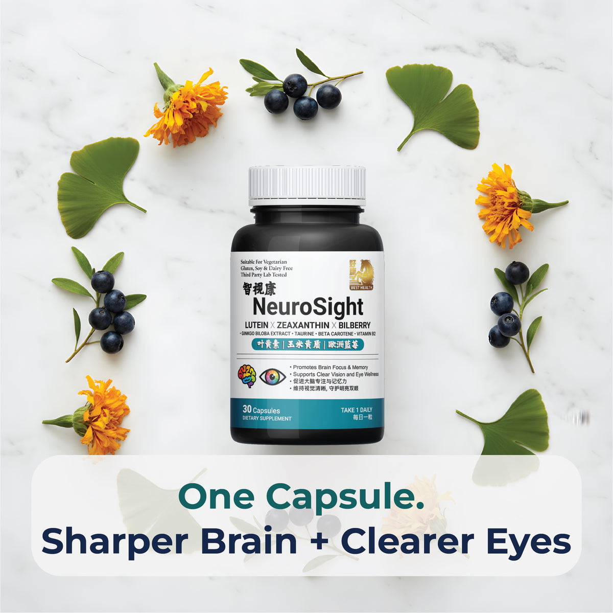 NeuroSight 智视康 - Brain & Vision Support Formula. Lutein X Zeaxanthin X ...